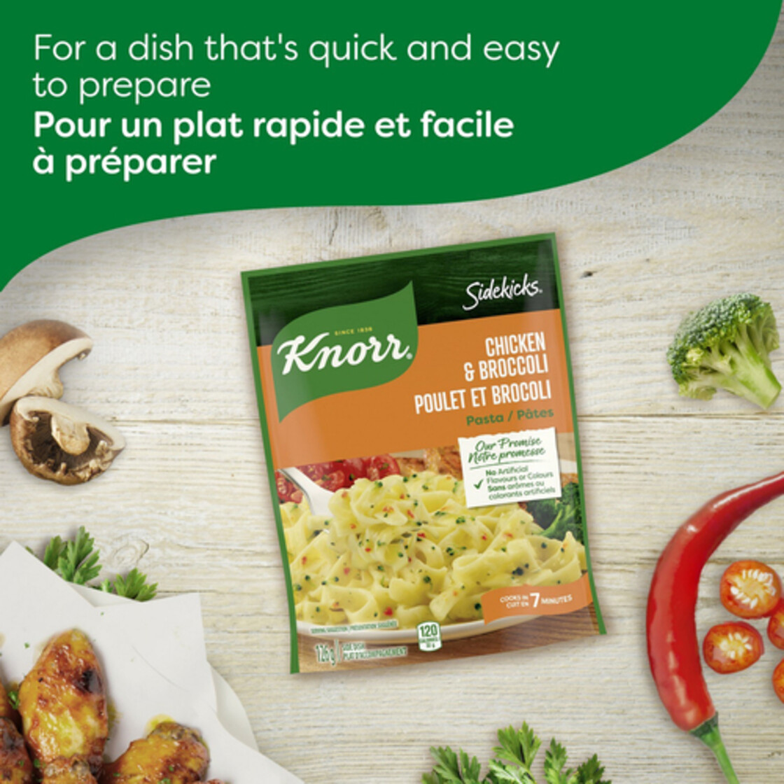 Knorr Sidekicks Pasta Side Dish Chicken & Broccoli 126 g - Voilà Online ...