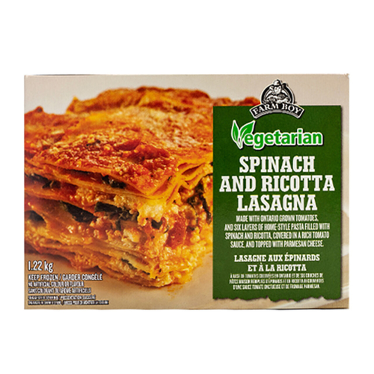 Farm Boy Vegetarian Frozen Lasagna Spinach & Ricotta 1.22 kg - Voilà ...