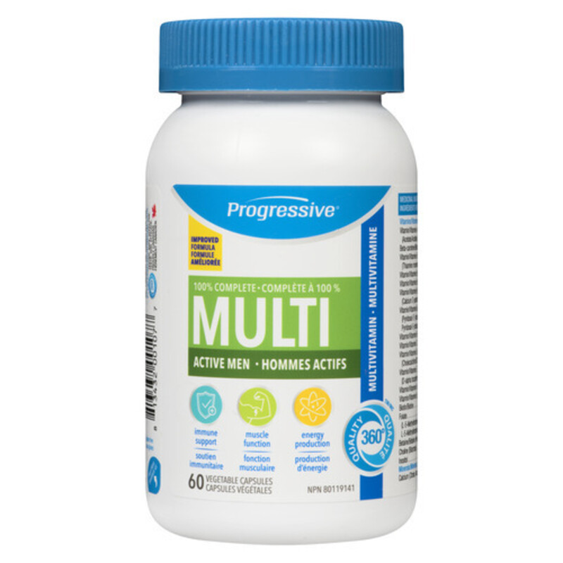 Progressive Active Men Multivitamins 60 Capsules - Voilà Online ...