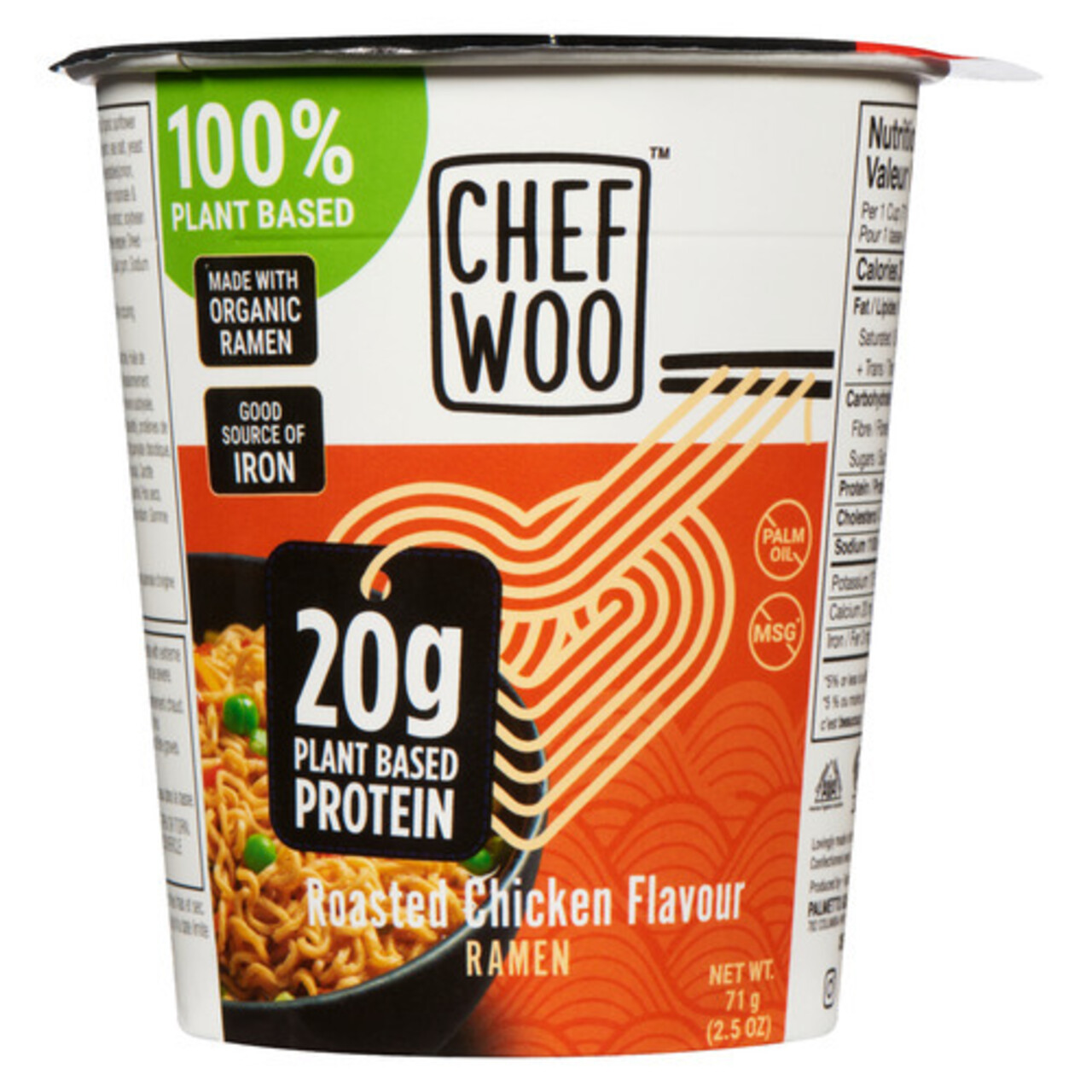 Chef Woo Noodle Cup Roasted Chicken 71 g - Voilà Online Groceries & Offers