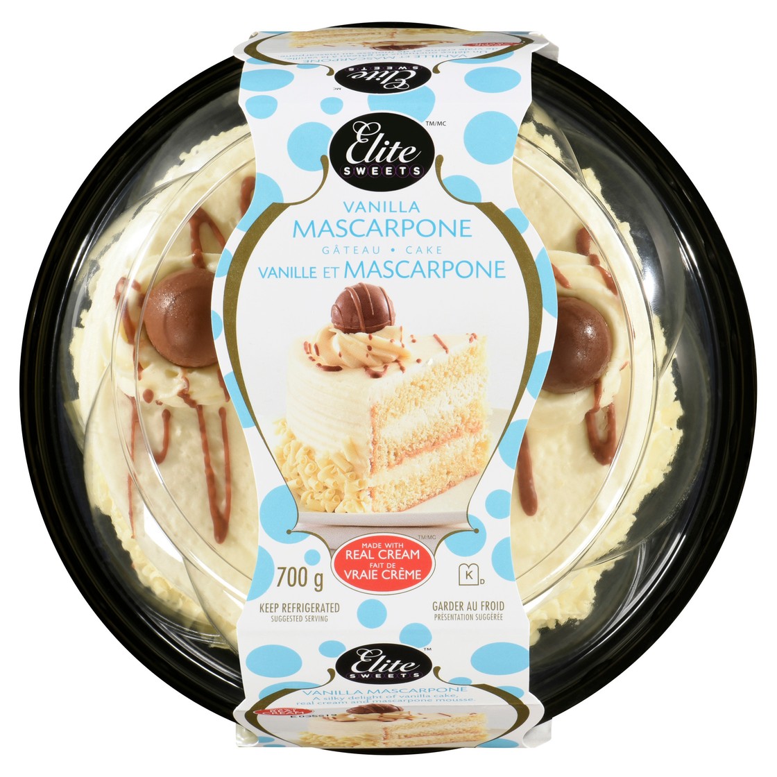 Elite Sweets Cake Vanilla Mascarpone 6-Inch 700 g (frozen) - Voilà ...