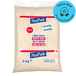 NuPak White Rice Long Grain Value Size 8 kg - Voilà Online Groceries ...