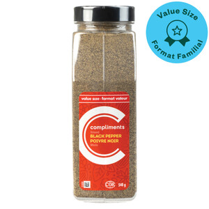 Compliments Spice Ground Black Pepper 540 g - Voilà Online Groceries ...