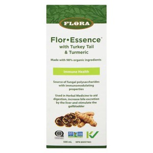 Flora Flor Essence Immune Health With Turkey Tail & Turmeric 500 ml ...