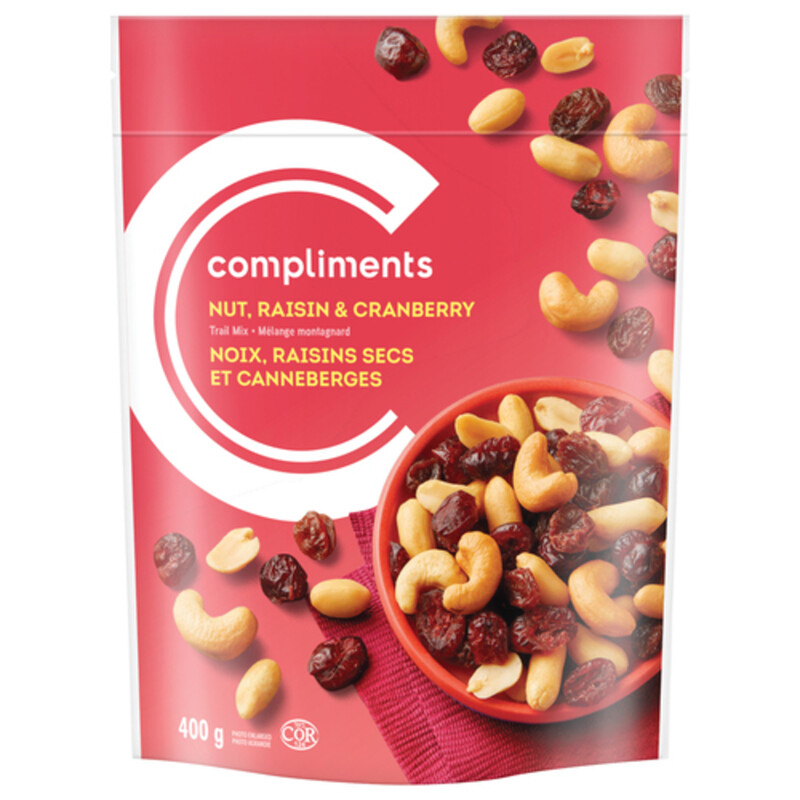 Compliments Deluxe Trail Mix Nuts & Cranberries 400 g - Voilà Online ...