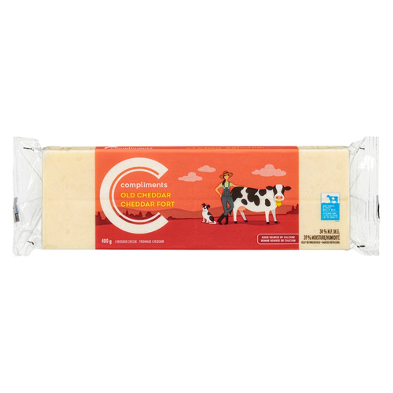 Compliments White Cheese Old Cheddar Block 400 g - Voilà Online ...