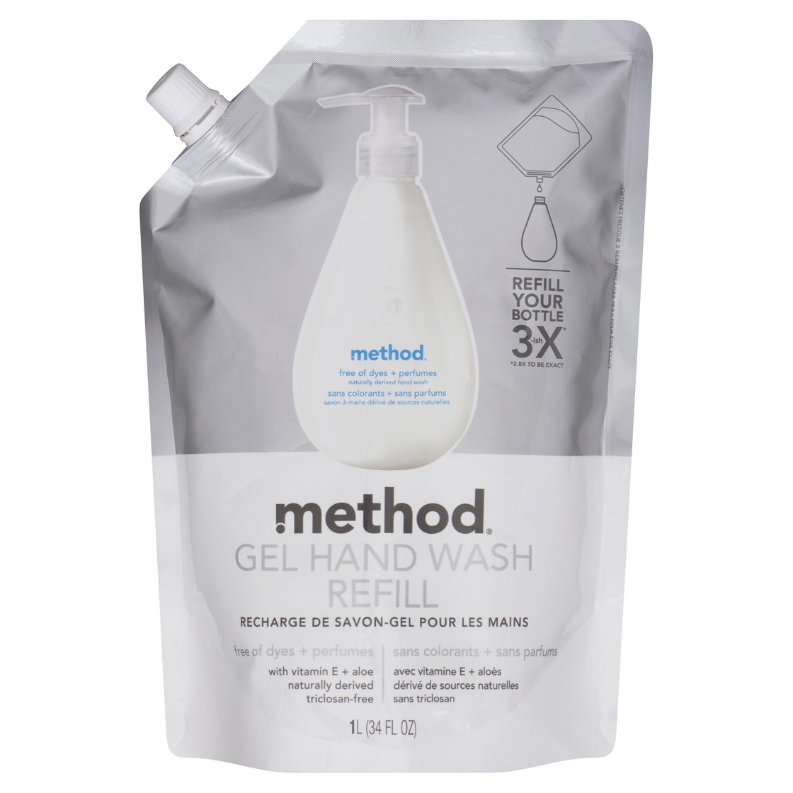 Method Gel Hand Wash Refill Unscented 1 L - Voilà Online Groceries & Offers