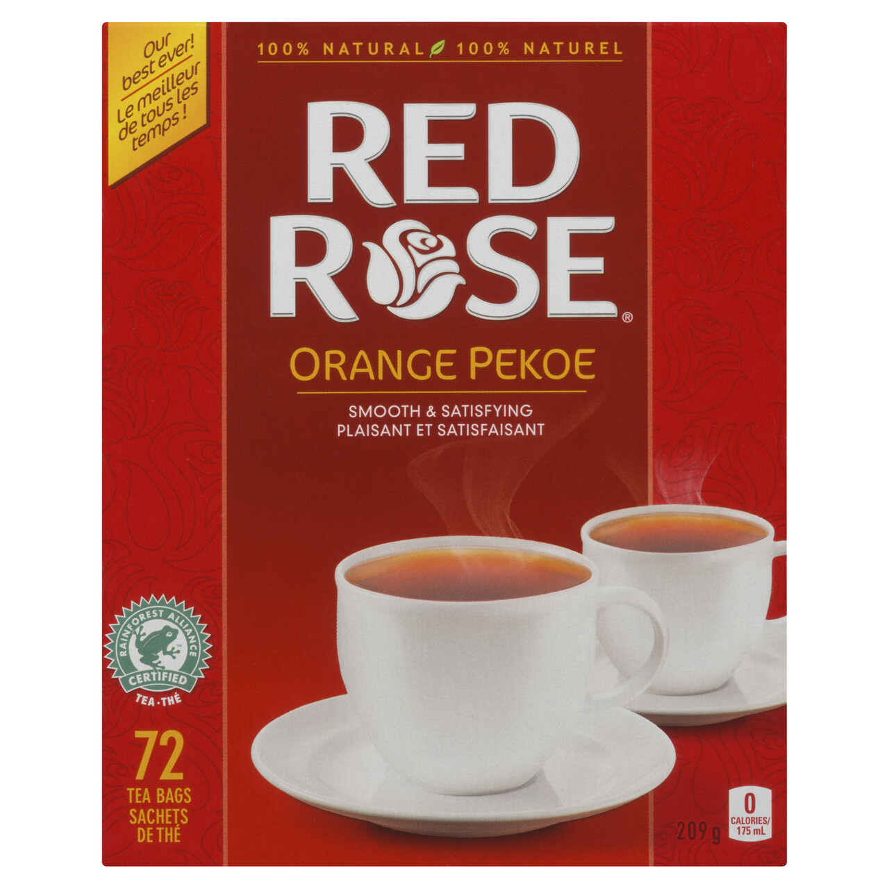 Red Rose Black Tea Orange Pekoe 72 Tea Bags - Voilà Online Groceries ...