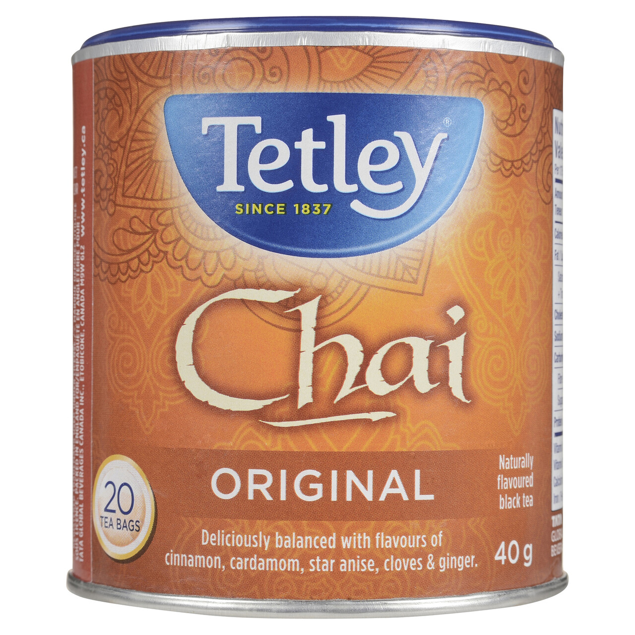 Tetley Chai Tea Original 20 Tea Bags - Voilà Online Groceries & Offers