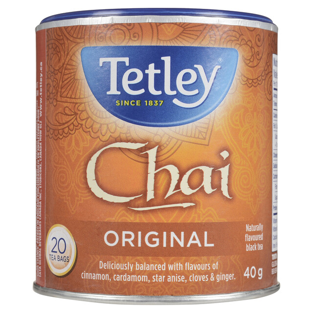 Tetley Chai Tea Original 20 Tea Bags - Voilà Online Groceries & Offers