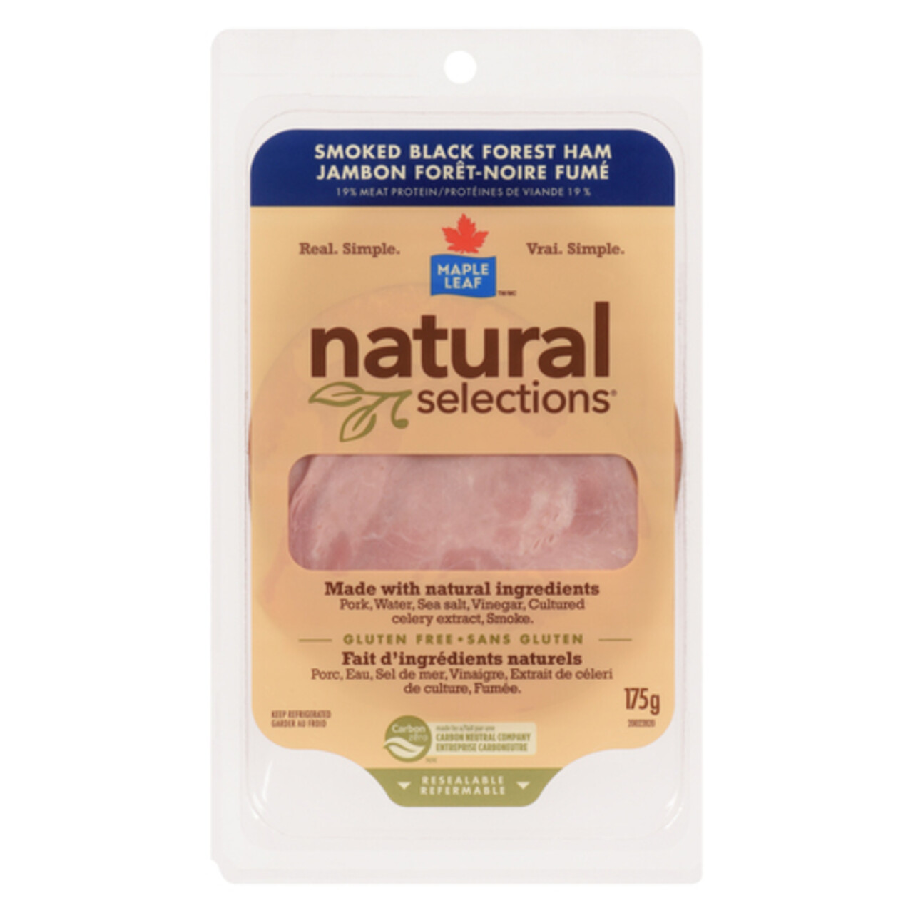 Maple Leaf Natural Selections Sliced Black Forest Deli Ham Smoked 175 g ...