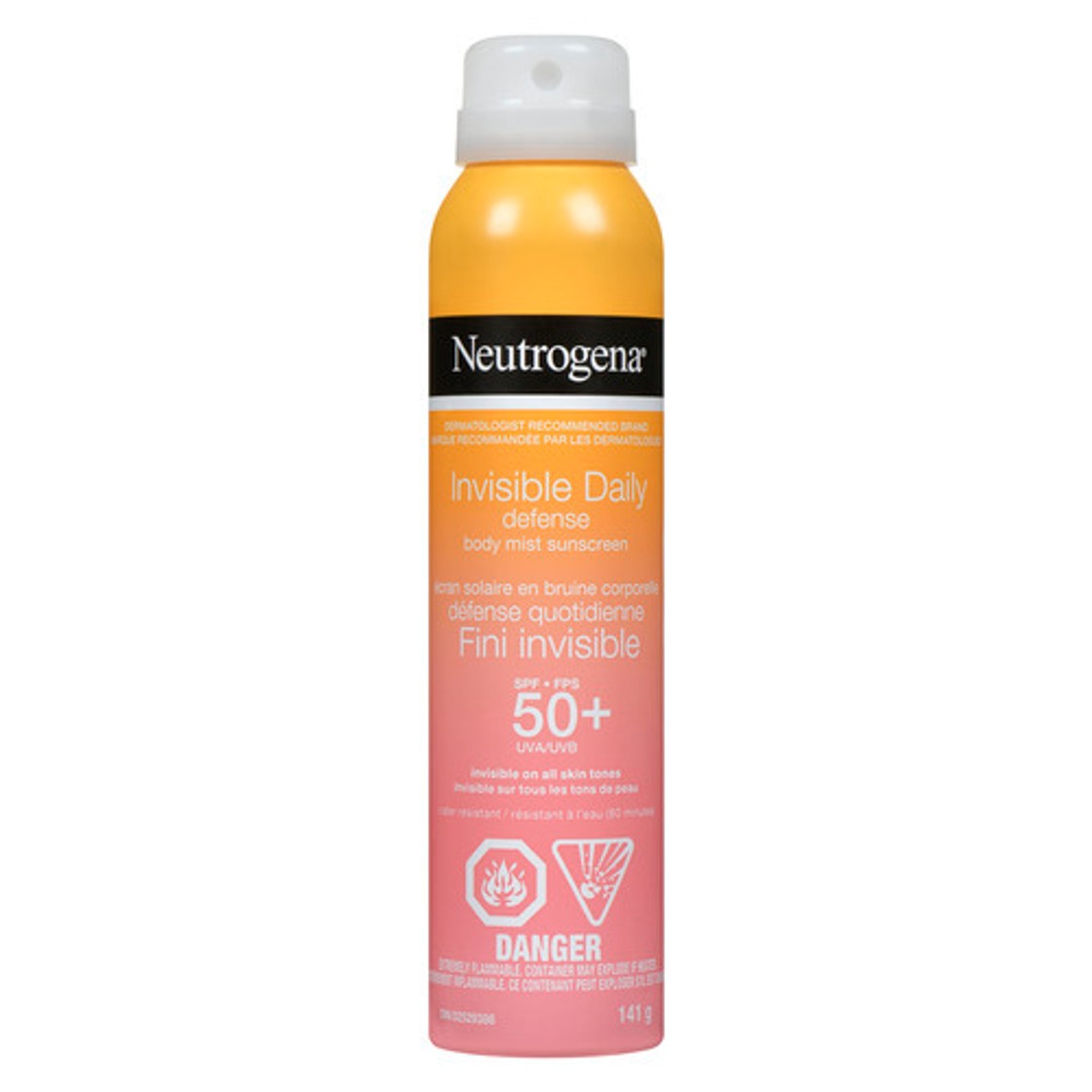 Neutrogena Invisible Daily Defence Sunscreen Body Mist SPF 50+ UVA 141 ...