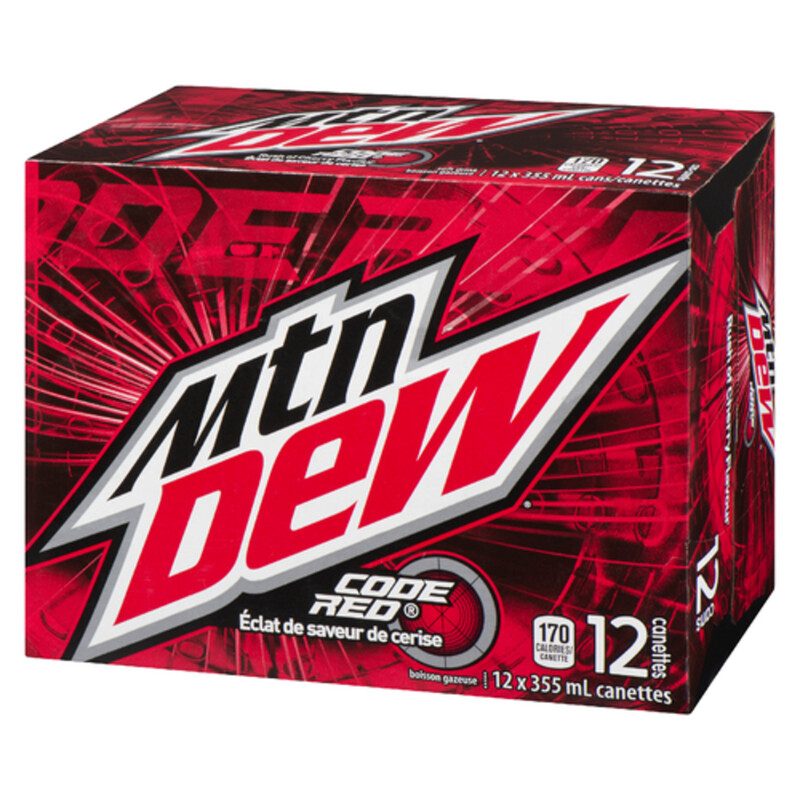 Mountain Dew Soda Code Red Cherry 12 x 355 ml - Voilà Online Groceries ...