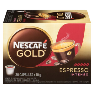 Nescafé Gold Coffee Pods Espresso Roast Ground 30 Capsules 300 g ...