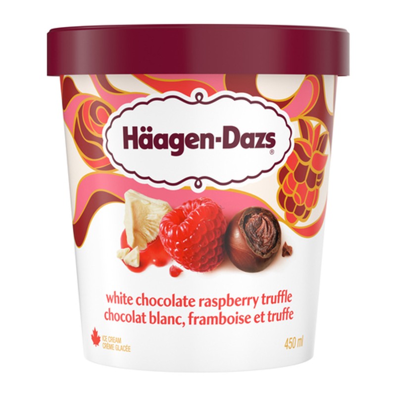 Haagen-Dazs Ice Cream White Chocolate Raspberry Truffle 450 ml - Voilà ...