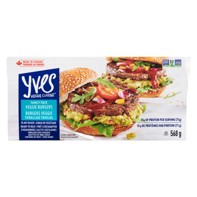 Yves Veggie Cuisine Veggie Burgers Family Pack 568 g - Voilà Online ...