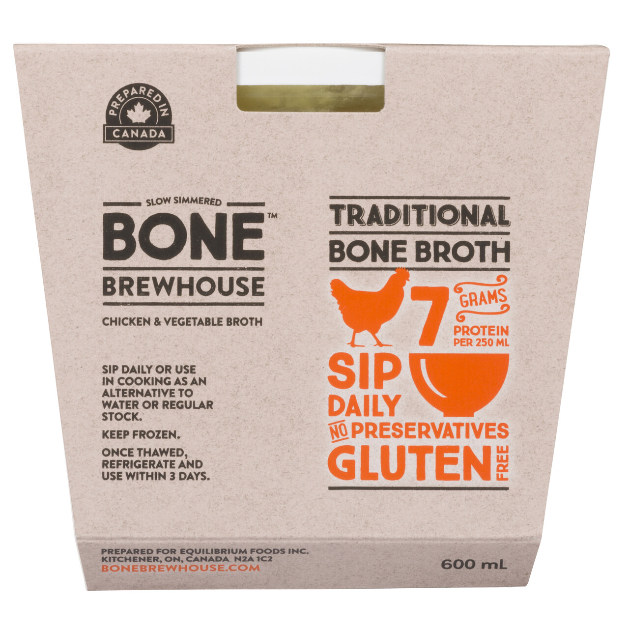 Bone Brewhouse Traditional Chicken & Vegetable Bone Broth 600 ml (frozen) - Voilà Online ...