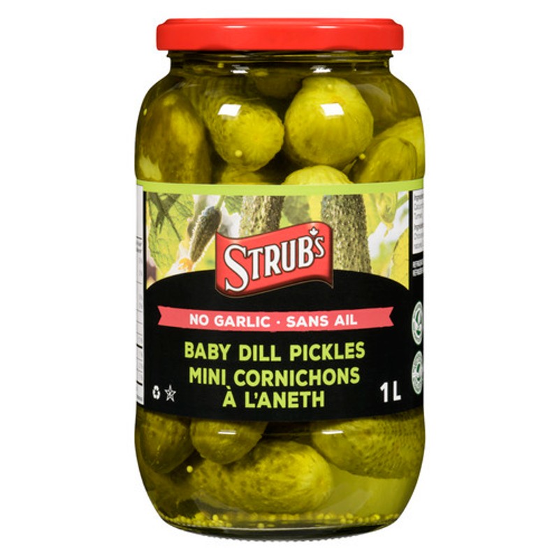 Strub's Baby Dill Pickles No Garlic 1 L - Voilà Online Groceries & Offers