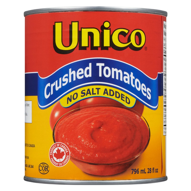 Unico Canned Crushed Tomato No Salt Added 796 ml - Voilà Online ...