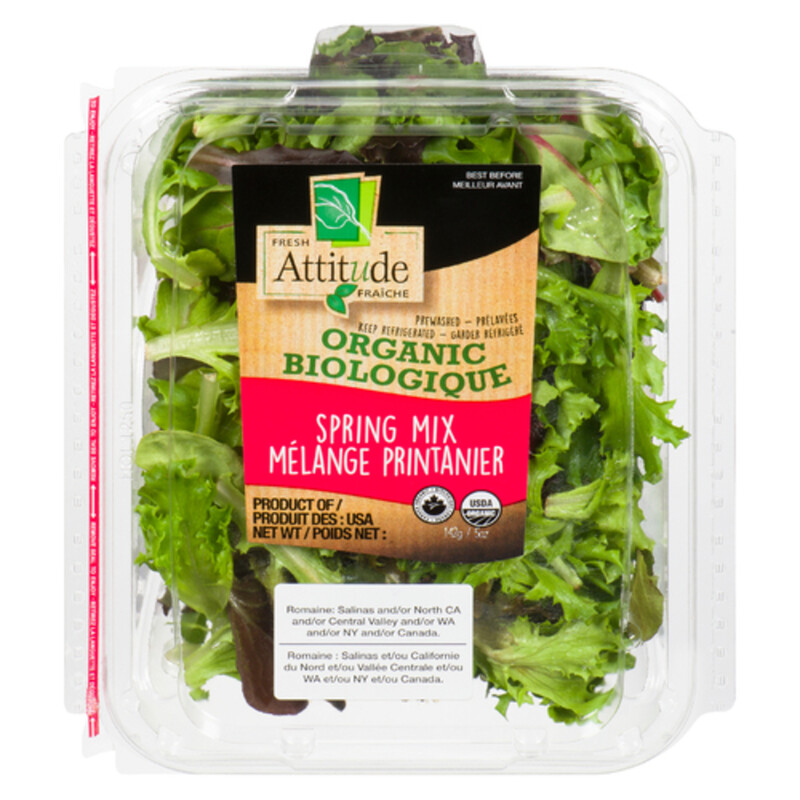 Fresh Attitude Organic Clamshell Salad Spring Mix 142 g - Voilà Online ...
