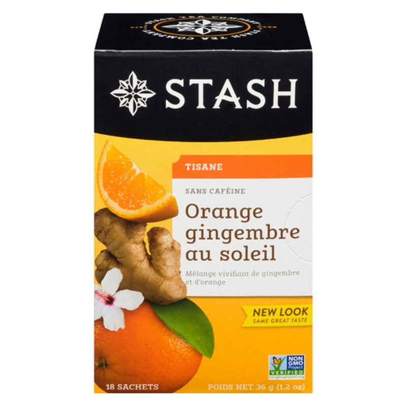 Stash Caffeine-Free Herbal Tea Sunny Orange Ginger 18 Tea Bags - Voilà ...