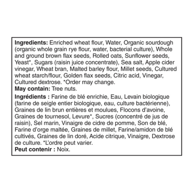 Stonemill Bakehouse Authentic Sourdough Rye Multigrain Bread 550 g ...