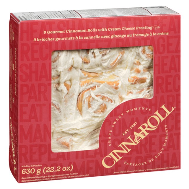 Cinnaroll Baker Boy Frozen Cinnamon Roll Cream Cheese Frosting 9 Pack ...