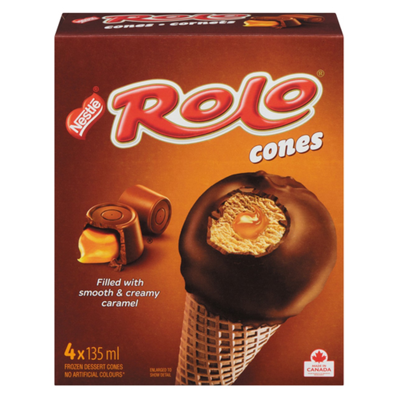 Rolo Cones Frozen Dessert Crafted In Canada 0.5 L - Voilà Online ...