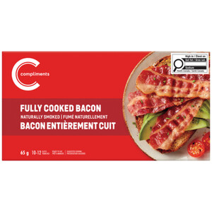 Compliments Bacon Fully Cooked Naturally Smoked 65 g - Voilà Online ...