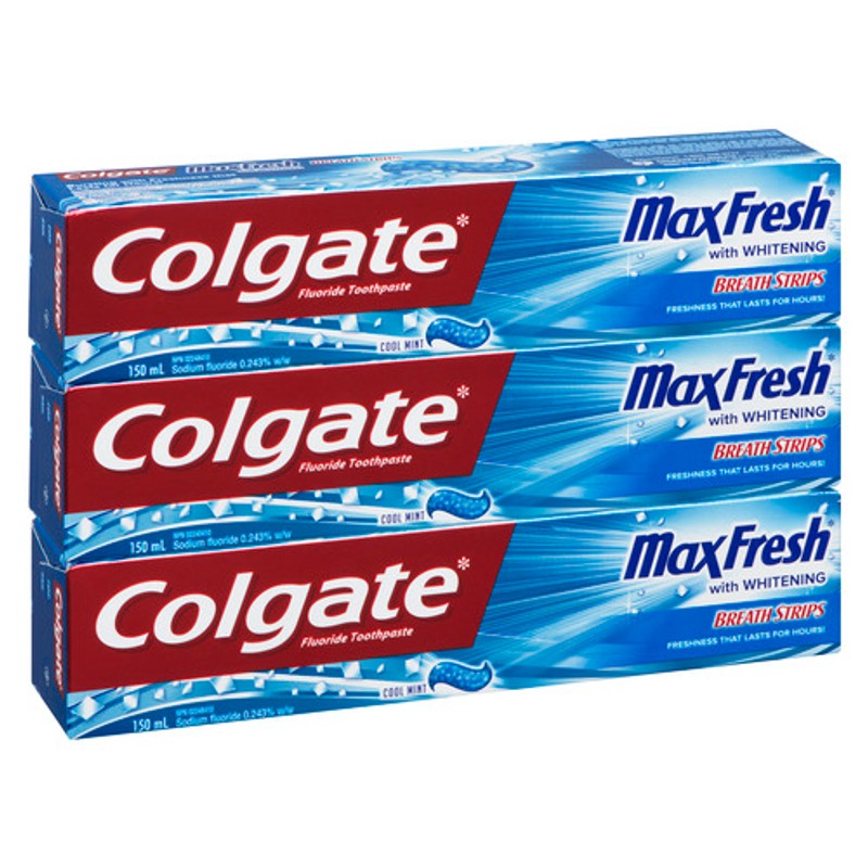 Colgate Maxfresh Toothpaste Cool Mint 3 x 150 ml - Voilà Online ...