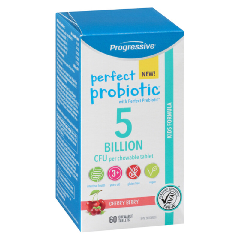 Progressive Kids Perfect Probiotic 5 Billion Cherry Berry 60 Chewable ...