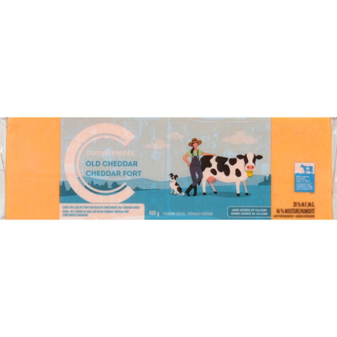 Compliments Cheese Light Old Cheddar Block 400 g - Voilà Online ...