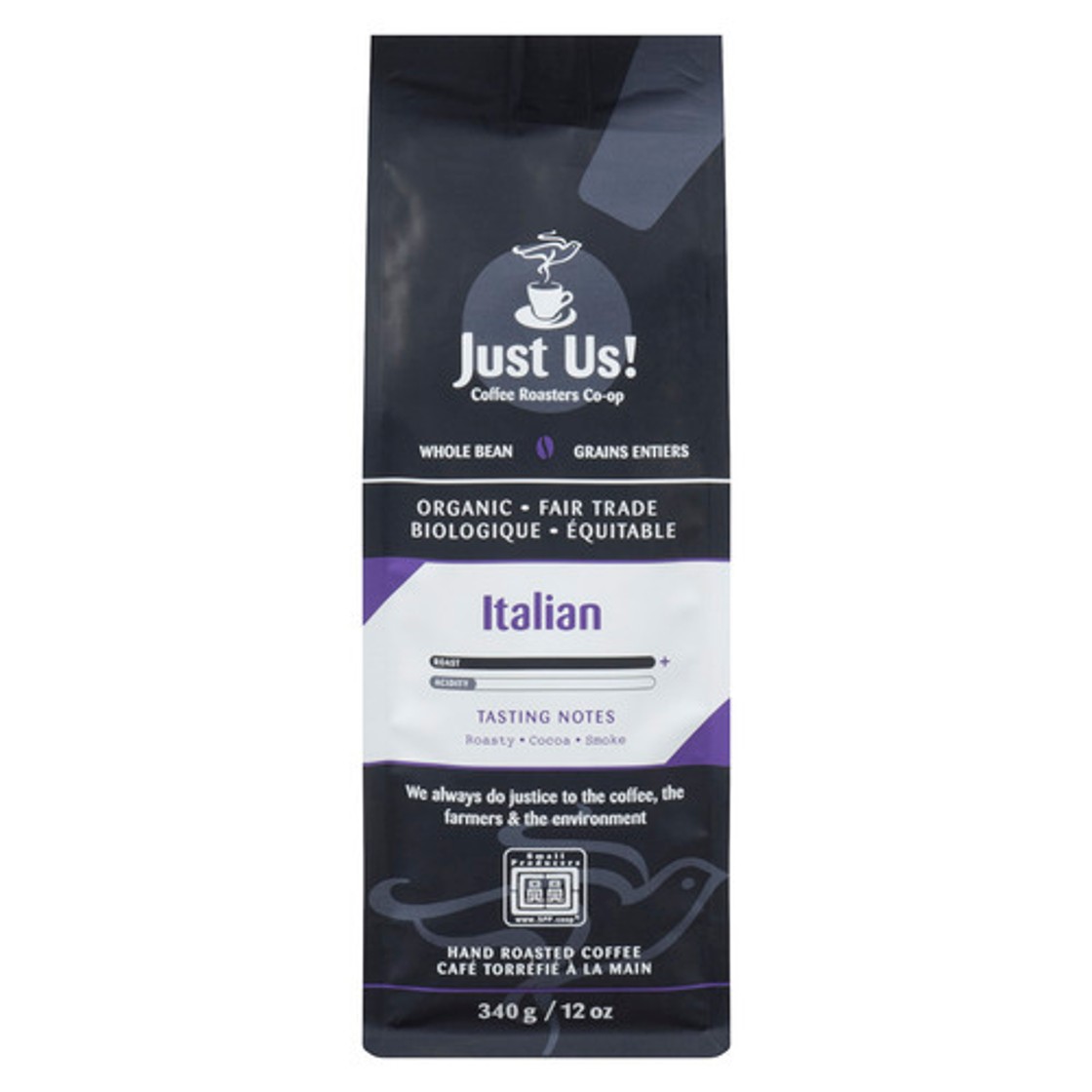 Just Us! Coffee Whole Bean Italian Roast 340 g - Voilà Online Groceries ...
