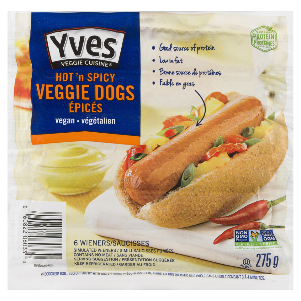 Yves Veggie Cuisine Veggie Dogs Hot n' Spicy 275 g - Voilà Online ...