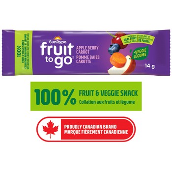 SunRype Fruit To Go 100% Fruit Snack Apple Berry Carrot 14 g - Voilà ...