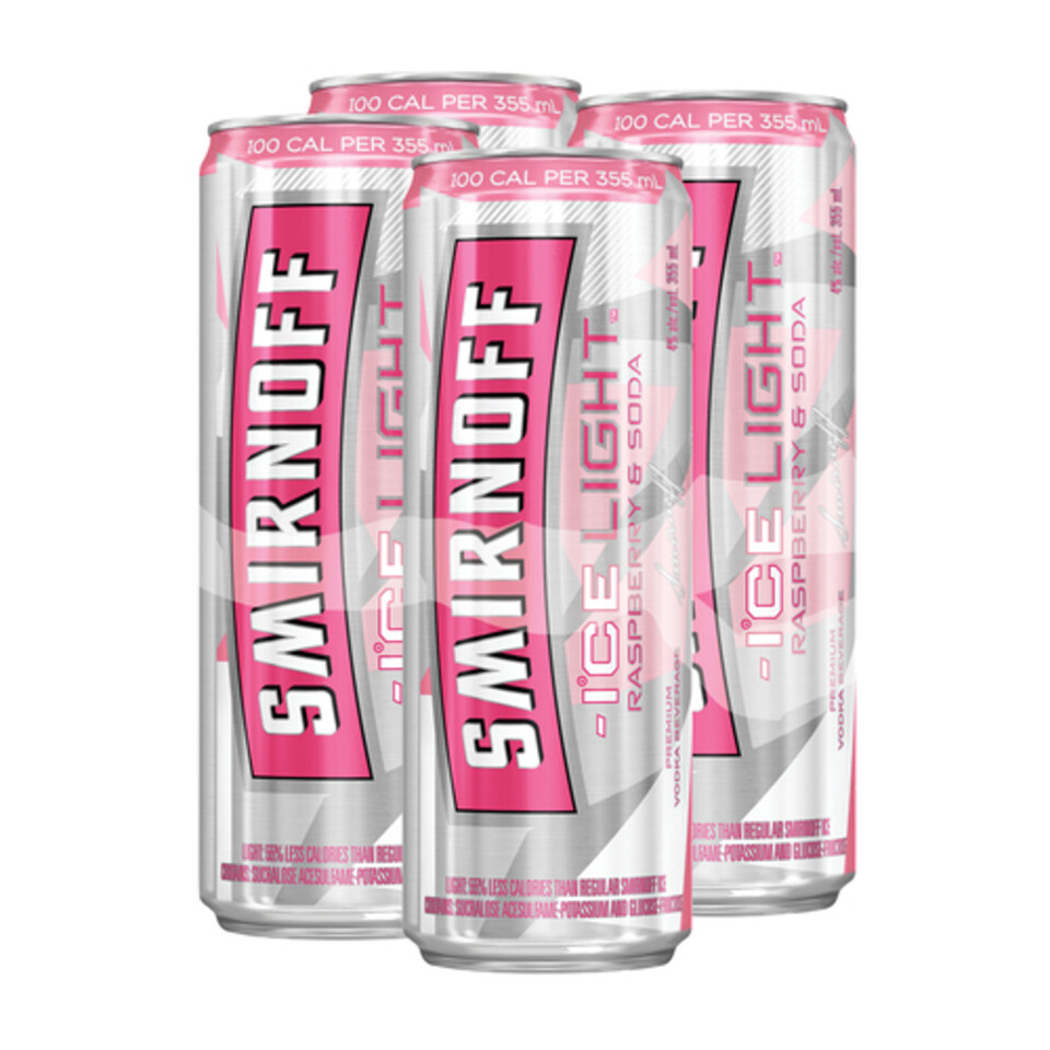 Smirnoff Ice Light Raspberry & Soda 4 x 355 ml (cans) - Voilà Online ...