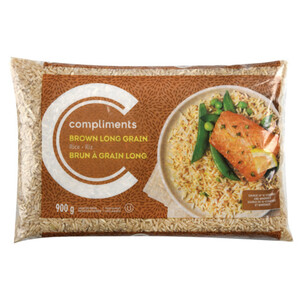Compliments Brown Rice Long Grain 900 g - Voilà Online Groceries & Offers