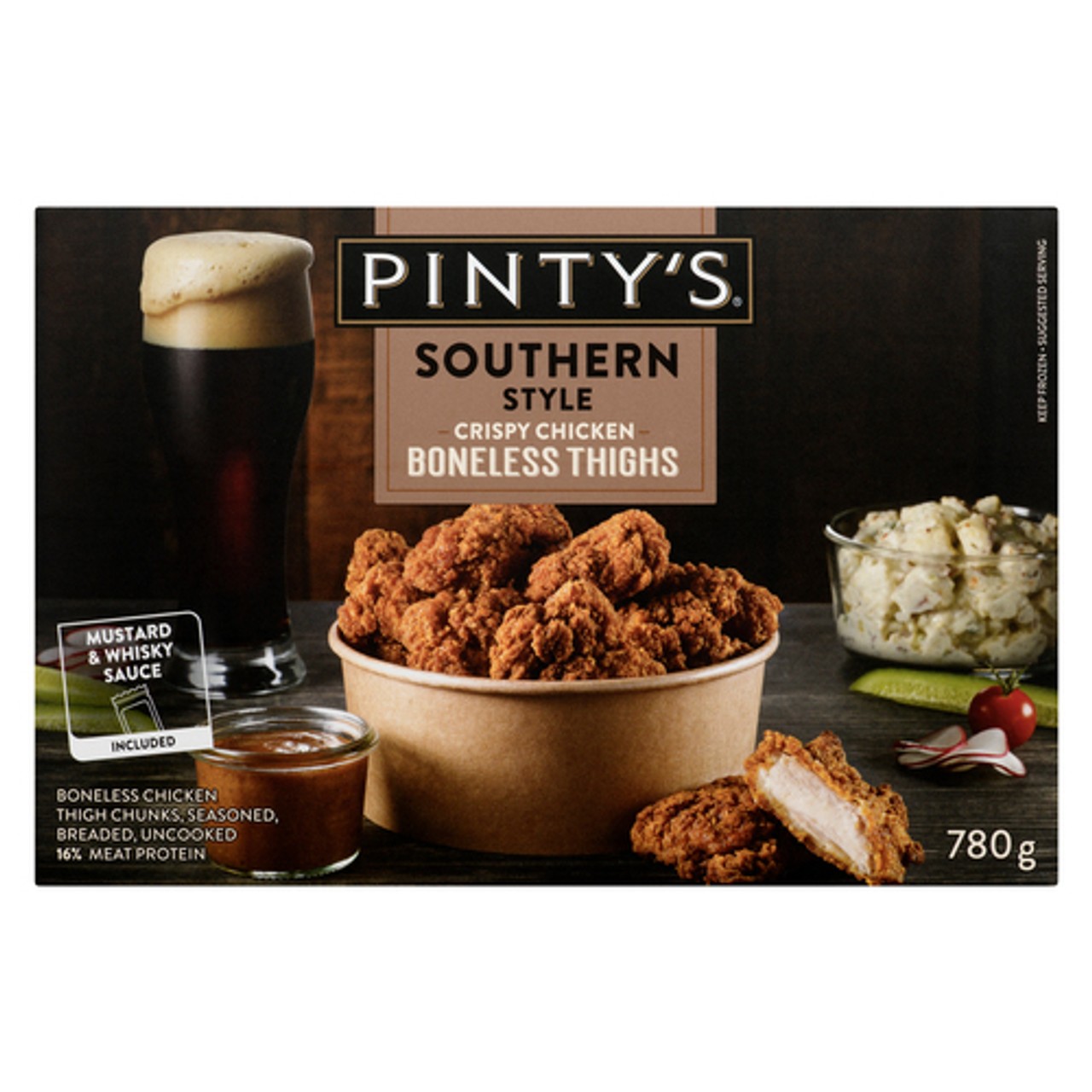 Pinty's Frozen Crispy Chicken Boneless Thighs Southern Style 780 g ...