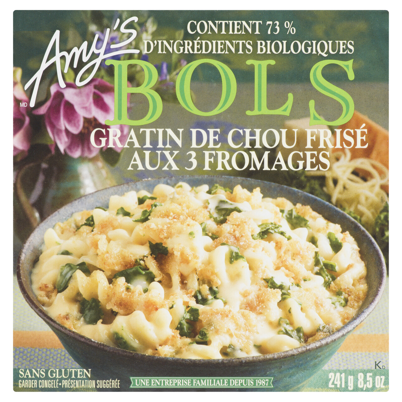 Amy's Bowls Gluten-Free 3 Cheese & Kale Bake Entree 241 g (frozen) - Voilà Online Groceries & Offers