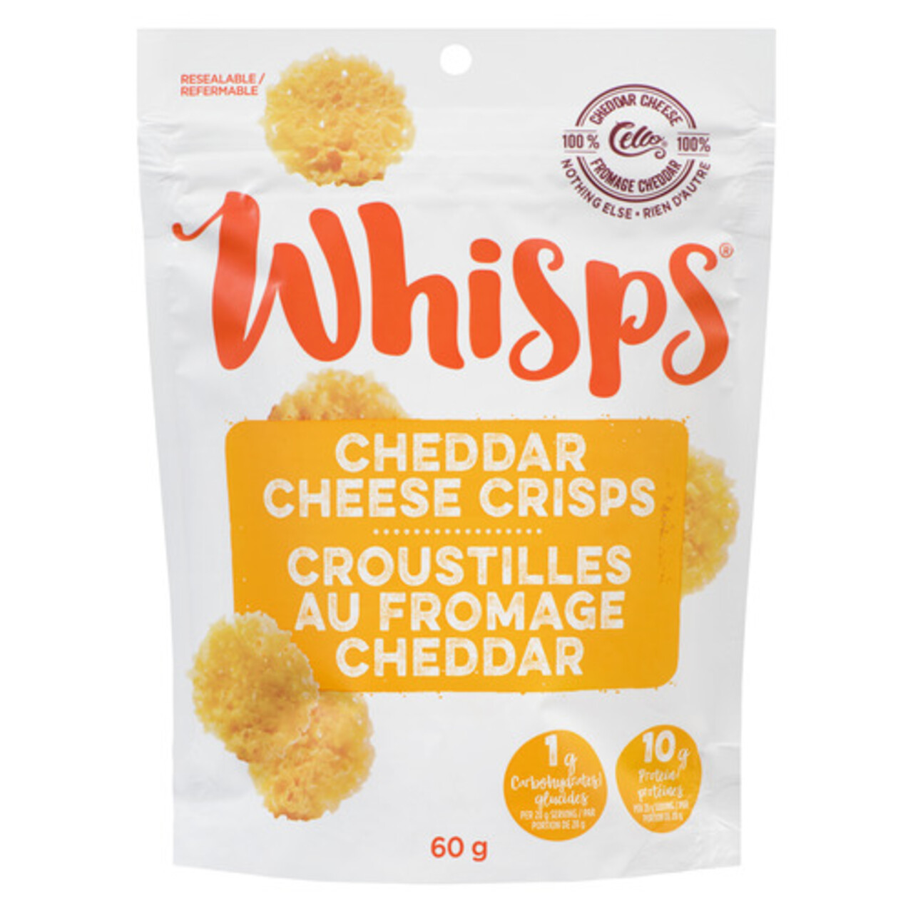Whisps Cheddar Cheese Crisps 60 g - Voilà Online Groceries & Offers