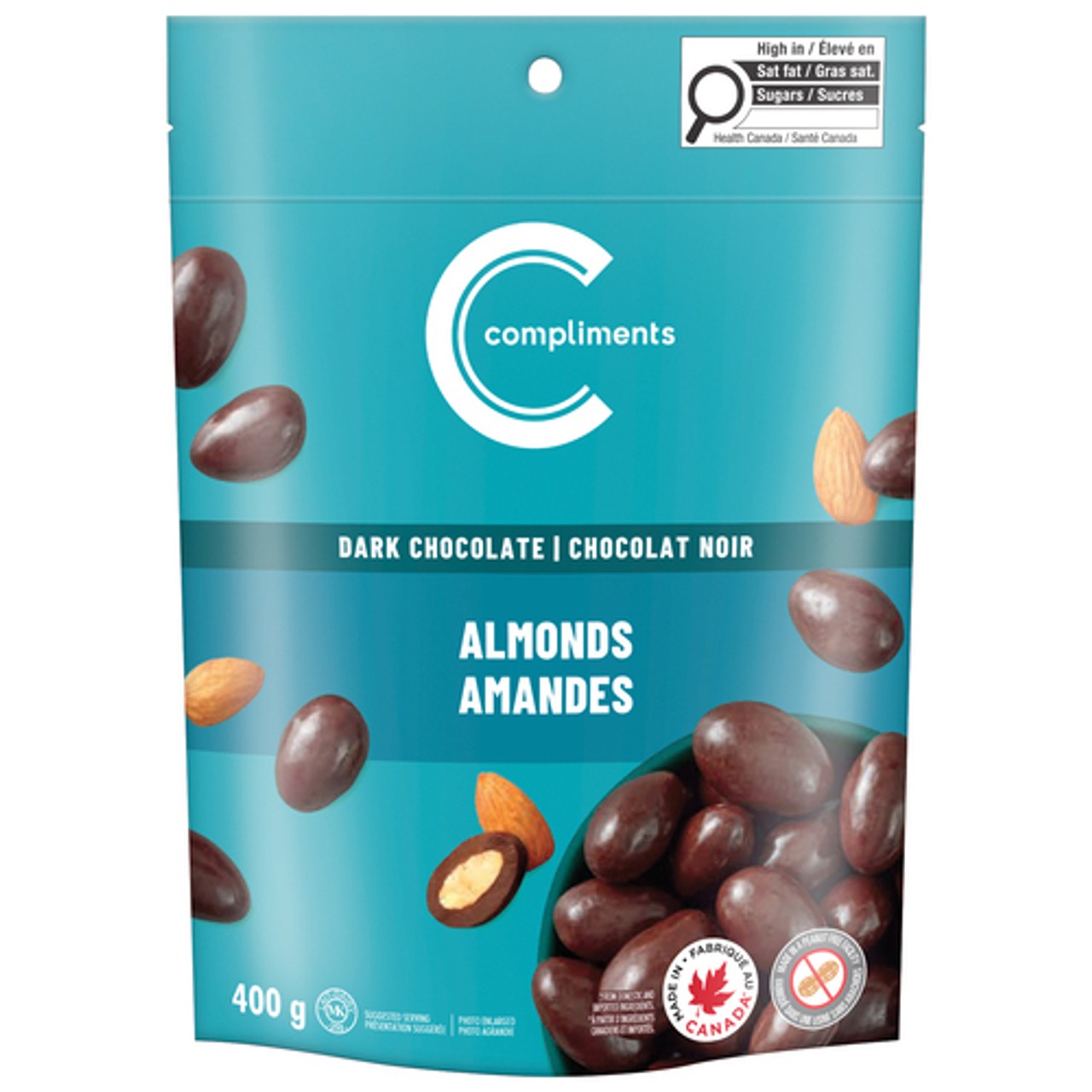 Compliments Dark Chocolate Covered Almonds 400 g - Voilà Online ...