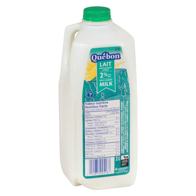 Québon 2% Milk 2 L - Voilà Online Groceries & Offers