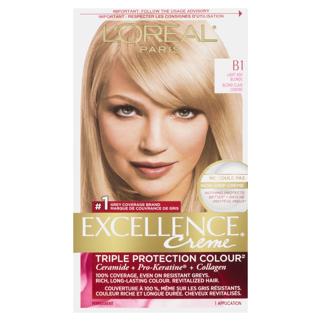 L'Oréal New Excellence Crème Hair Color B1 Light Ash Blonde 1 EA ...