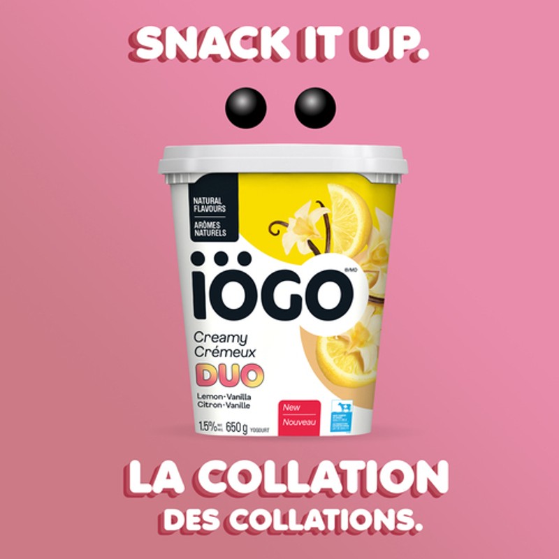 iÖGO 1.5% Duo Yogurt Tub Lemon-Vanilla 650 g - Voilà Online Groceries ...