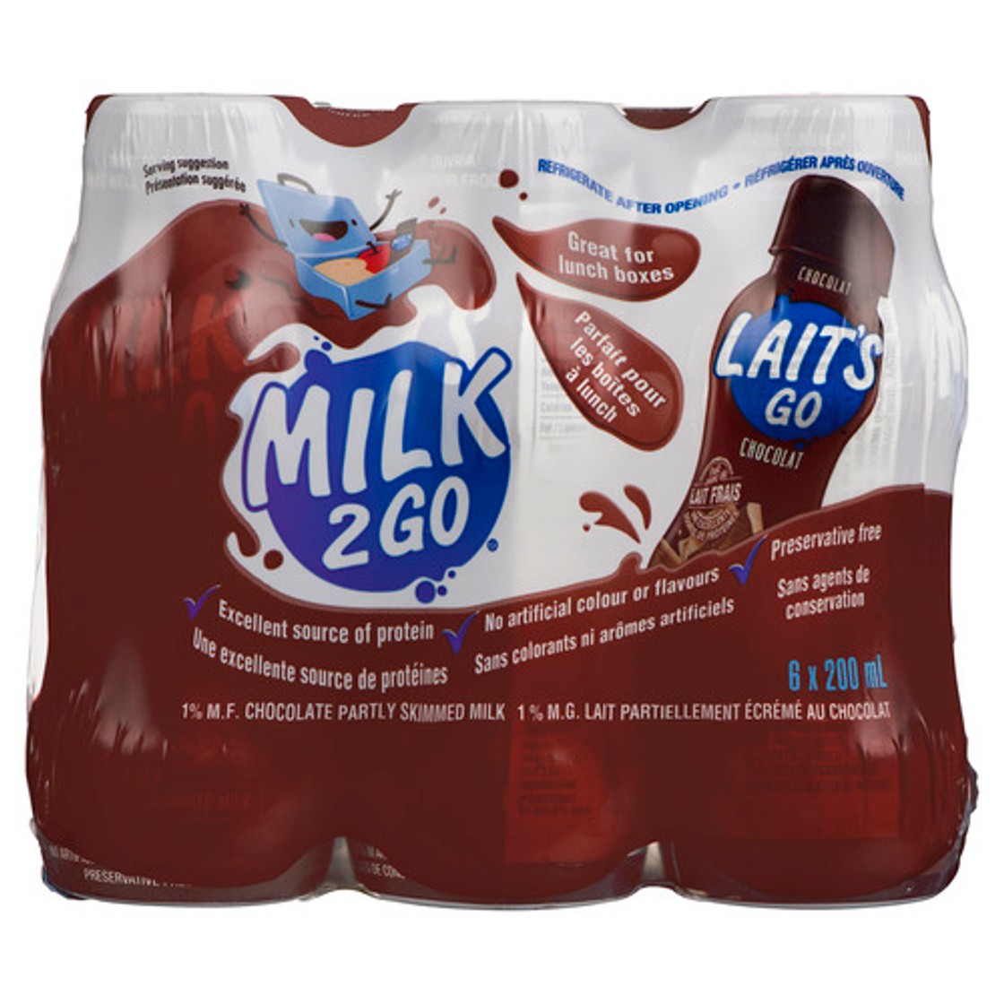 Milk 2 Go 1% Milk Chocolate 6 x 200 ml - Voilà Online Groceries & Offers