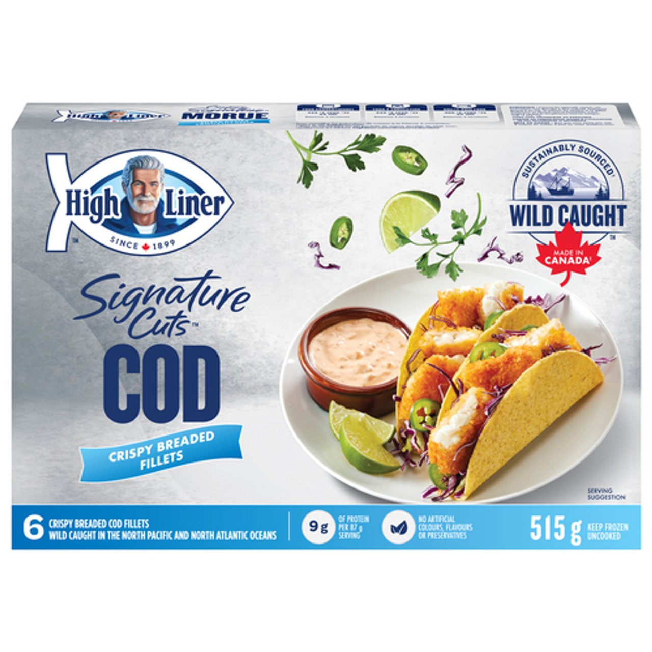High Liner Frozen Signature Cuts Cod Fillets Crispy Breaded 515 g ...