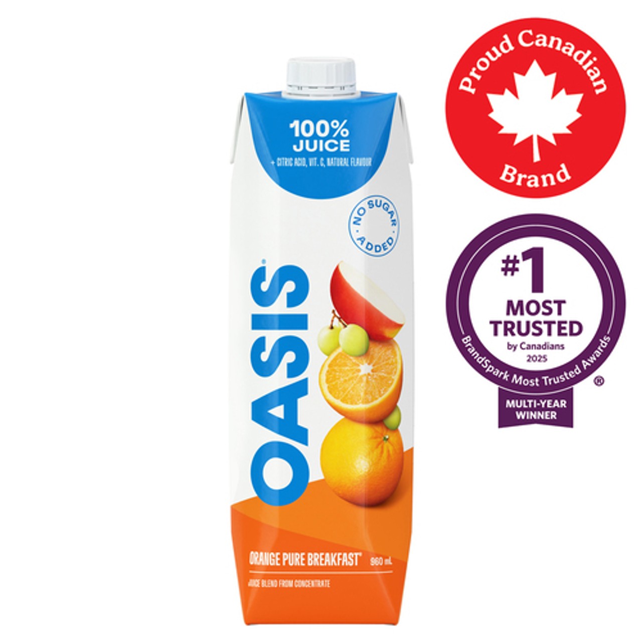 Oasis Juice Orange Pure Breakfast 960 ml - Voilà Online Groceries & Offers