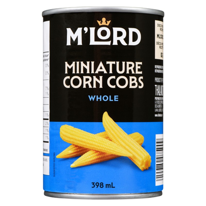 M'Lord Miniature Corn Cobs Whole 398 ml - Voilà Online Groceries & Offers