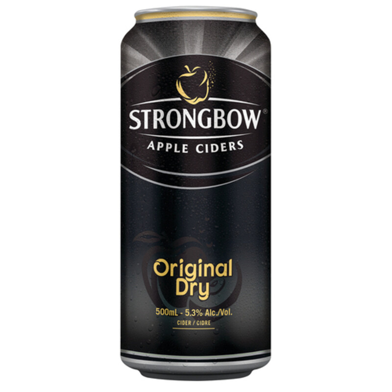 Strongbow Cider 5.3% Alcohol Original Dry 500 ml (can) - Voilà Online ...