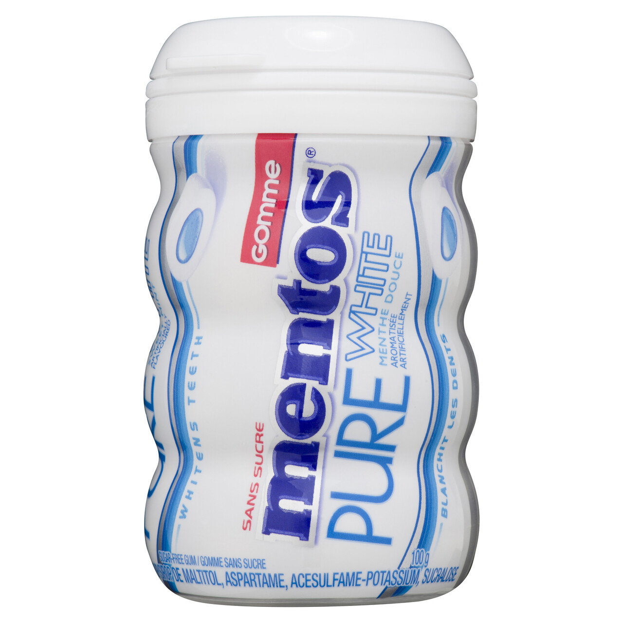 Mentos Pure White Gum Curvy Bottle 100 g - Voilà Online Groceries & Offers